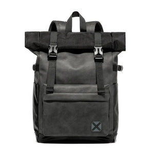 Faux Leather Waterproof Roll-top Backpack — More than a backpack