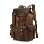 Genuine Leather & Canvas Vintage Backpack — More than a backpack